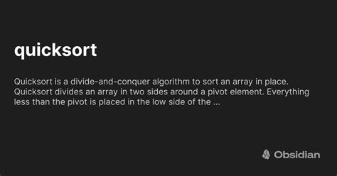 quicksort obsidian publish