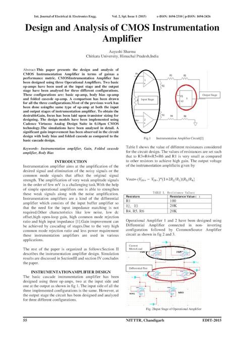 PDF Design And Analysis Of CMOS Instrumentation Amplifier DOKUMEN TIPS