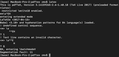 Pdftex Why There Is A Text Line Contains An Invalid Character After