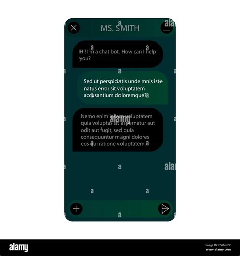 chat bot window dark night mode user interface of application with