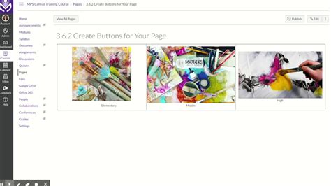 Creating Buttons In Canvas Lms Youtube