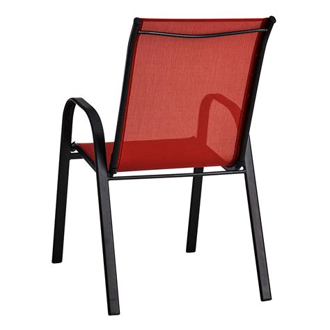 Stackable Red Sling Patio Chair At Home
