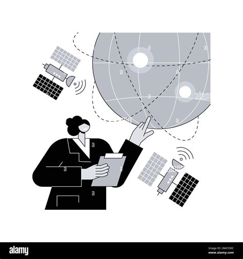 Earth Observation Abstract Concept Vector Illustration Space Engineering Planetary Science