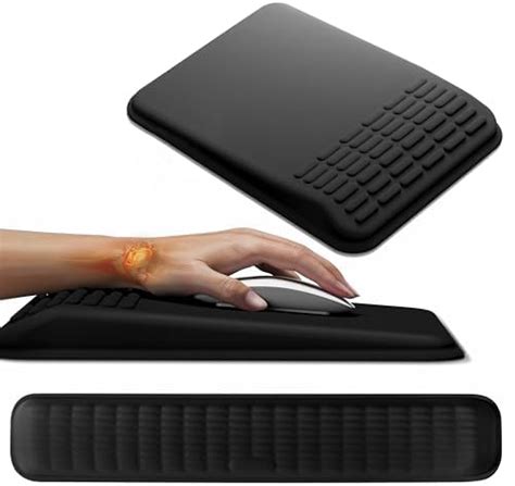 Mekass 2 In 1 Mouse Pad And Keyboard Wrist Rest Computer Wrist Support And