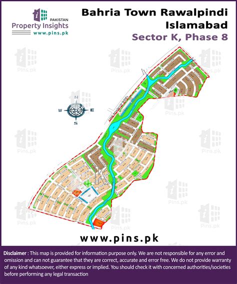 Layout Plan Siteplan Map Of Block K Phase 8 Bahria Town Rawalpindi