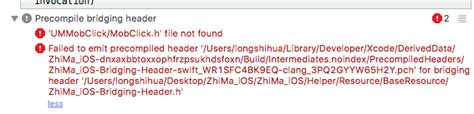 Ios Failed To Emit Precompiled Header For Bridge Header In Xcode Stack Overflow