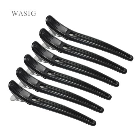12pcs Hairdressing 섹션 클램프 헤어 클립 합금 플라스틱 프로 Hairdressing 헤어핀 절단 살롱 헤어 스타일링 도구 Aliexpress