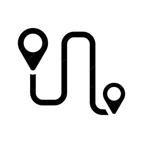 Premium Vector Route Map Route Map Icon