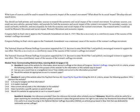 Module 3 Short Responses What Types Of Sources Could Be Used To Research The Economic Impact