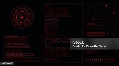 Spy And Hacker Code Window Interface Vector Hud Stock Illustration Download Image Now Coding