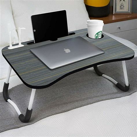 Mesa De Madeira Dobrável Portátil Para Notebook Estudos Tablet alimentos Cama Sofá Shopee