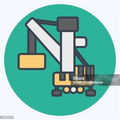 아이콘 하버 크레인 건설 차량 기호와 관련이 있습니다 컬러 메이트 스타일 심플한 디자인 편집 가능 간단한 그림 개체 그룹에 대한