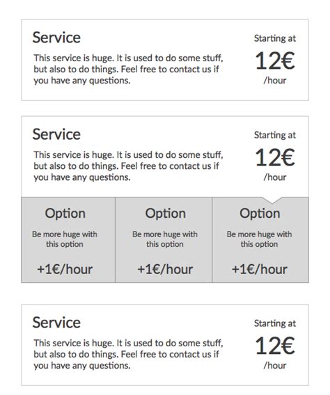 Display Pricing With Options User Experience Stack Exchange