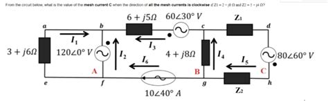 Solved From The Circuit Below What Is The Value Of The Mesh Chegg