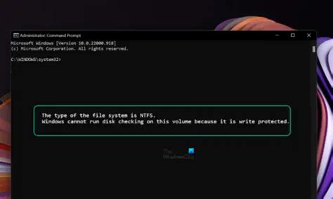 Windows Cannot Run Disk Checking On This Volume Because It Is Write