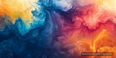 Ai创作图抽象梦幻泼墨背景 炫彩抽象肌理酸性背景 肌理彩色流体背景墙 抽象炫彩流体画 绘画梦幻烟雾五彩 炫丽的梦幻流体画 多色烟雾艳丽图案背景
