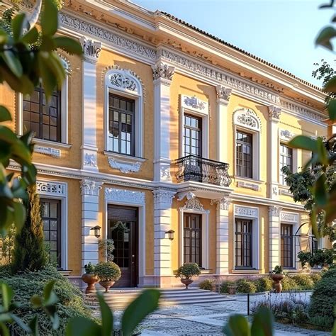 Elegant Classical Architecture With Detailed Facade In High Resolution