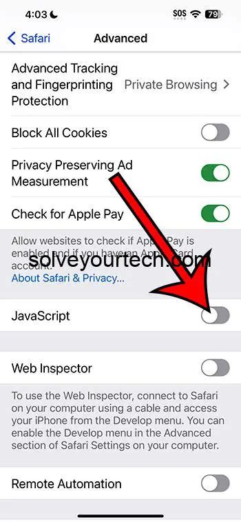 Ios 17 Iphoneのjavascript設定をオフにする方法 世界の顔
