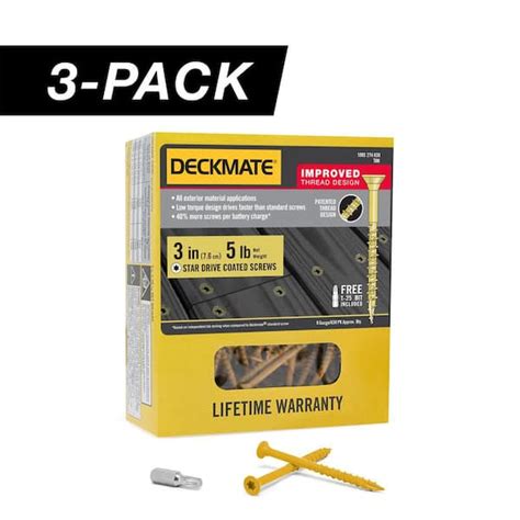 Deckmate 2 Pack 9 X 3 In Tan Star Drive Flat Head Wood Deck Screw 10