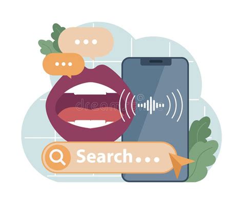 Voice Search Artificial Intelligence Virtual Assistant Stock Vector Illustration Of Engine