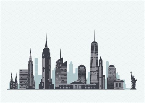 New York Skyline An Illustration By Glebtagirov New York Skyline
