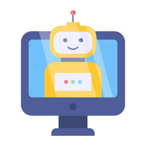 Editable Design Icon Of Computer Bot 8544357 Vector Art At Vecteezy