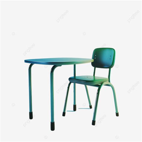 그라데이션 3d 렌더링 스타일 의자가 있는 교실 테이블 녹색 및 파란색 그라데이션 색상 구배 파란색 의자 Png 일러스트 및 이미지 에 대한 무료 다운로드 Pngtree