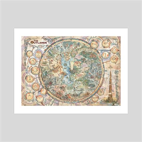 Planescape Map Of The Outlands An Art Print By Francesca Baerald