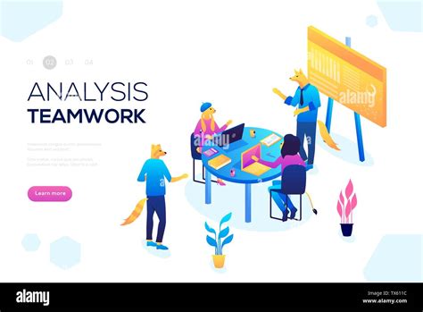 Collaboration Concept With Collaborative People Vector Project Management And Financial Report