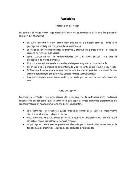 Variables Descargar Gratis Pdf Comportamiento Percepción