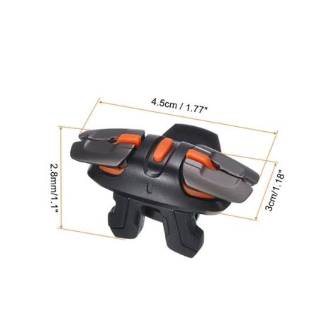 Gaming Trigger Mobile Game Controller 1 Pair G6 Six Finger Linkage Single Shot Black Bed