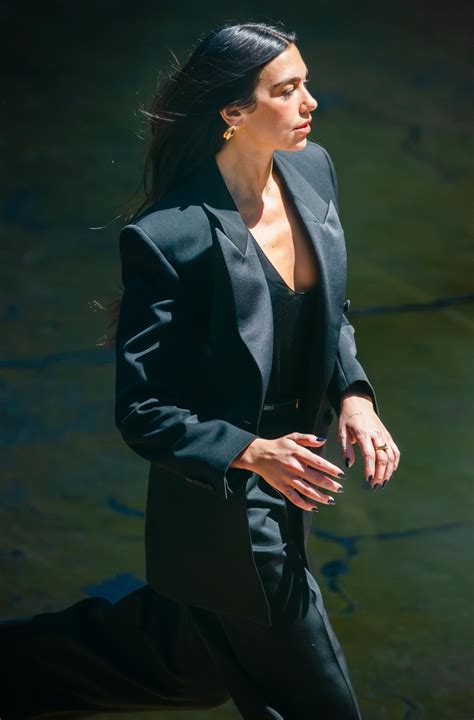 Dua Lipa Stuns In Ysl Black Suit For New Perfume Ad In Chile • Celebmafia