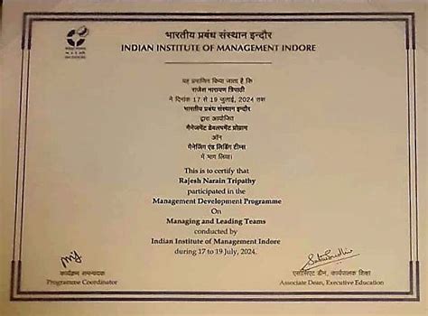 Leadershipdevelopment Iimindore Gratitude Professionalgrowth Teammanagement