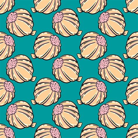 Garlic Pattern Seamless Pattern On Blue Background 13908617 Vector