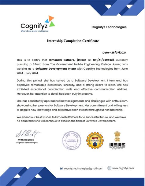 Himanshi Rathore On Linkedin Internshipcompleted Softwaredeveloper