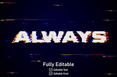 Premium Vector Futuristic Glitch Text Effect For Video Game Text For