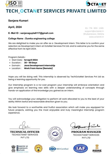 octanetinternship java sanjana kumari