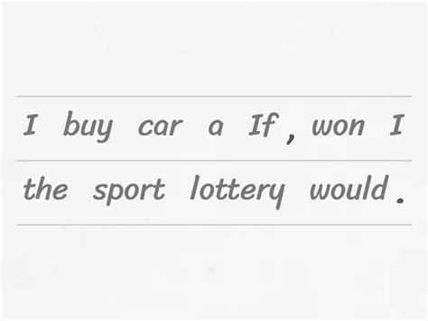 Second Conditional Structure Introduction Unjumble