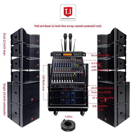 Full Set Dual 12 Inch Line Array Sound System T I PRO Audio Speakers Line Array System And