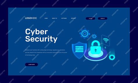 Premium Vector Landing Page Template Social Internet Security Concept With Modern Flat Design