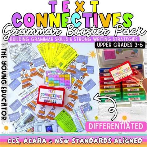 Text Connectives Grammar Booster Pack Differentiated Grades 3 6