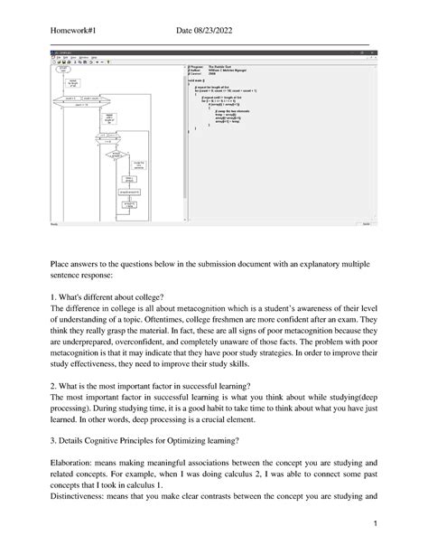 C Programming HW Homework Date Place Answers To The Questions Below In The