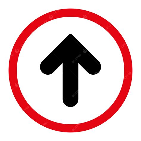 Rounded Raster Icon Of Intensive Red And Black Flat Arrow North