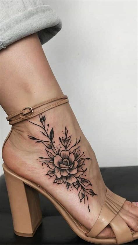 Feminine Mandala Foot Ankle Tattoo