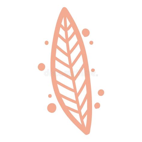 Abstract Trendy Doodle Art Set Of Hand Drawn Plant Curve Shape