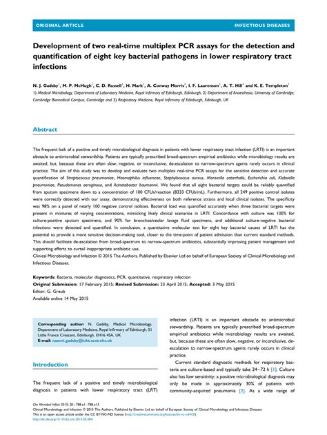Development Of Two Real Time Multiplex Pcr Assays For The Detection And