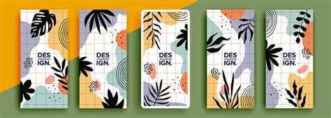 소셜 네트워크 스토리 벡터 일러스트레이션을 위한 트렌디한 편집 가능한 템플릿입니다 소셜 미디어를 위한 디자인 배경 Brand Name Online Messaging