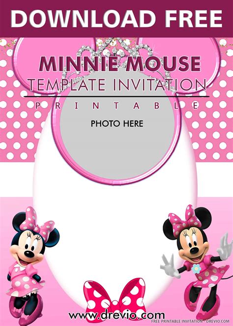 Printable Minnie Mouse Invitations Educational Printable Activities