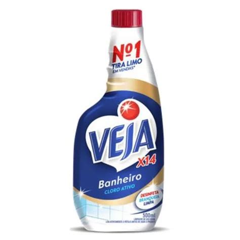 Limpador Veja X 14 Tira Limo Refil 500ml Veja