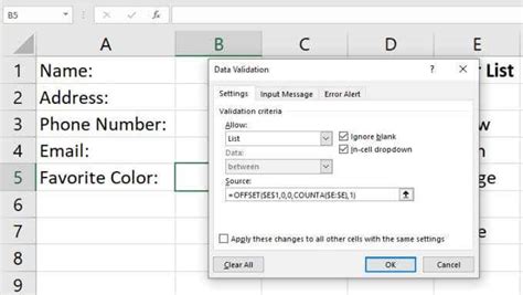Cómo crear una lista desplegable en Excel Recurso Wordpress